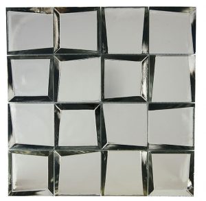 Sideview Glass Tungsten 3" x 3" Polished Mosaic from Garden State Tile