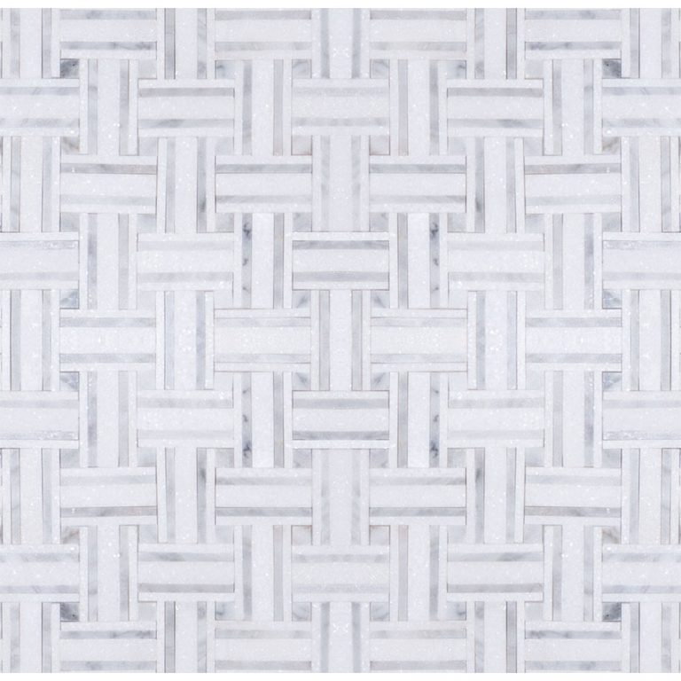 Fancy Stone Chantilly Crystal Glass Carrara 12" x 12" Polished