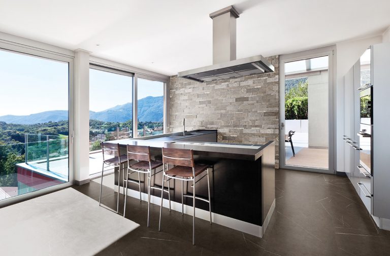 Ledger Stone Strada Mist Splitface Ledger 6" x 24" from Garden State Tile