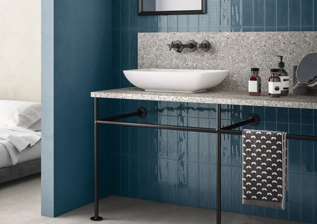 Slash Robins Egg Blue 3" x 12" Glossy from Garden State Tile