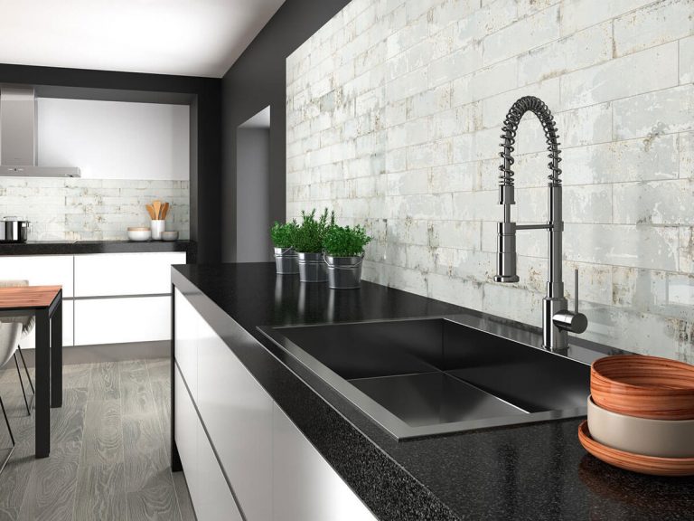 Flash Iron 3" x 12" Satin Ceramic Wall Tile from Garden State Tile