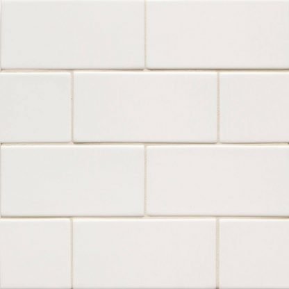 6th Avenue White 3" x 6" Matte Ceramic from Garden State Tile