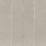 6th Avenue White Curved Chevron 7.69" x 8 7/8" Gloss