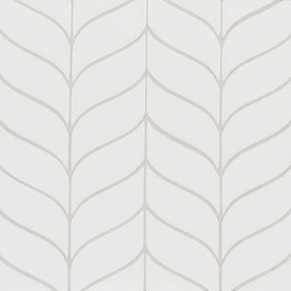 6th Avenue Fog Curved Chevron 7.69" x 8 7/8" Gloss