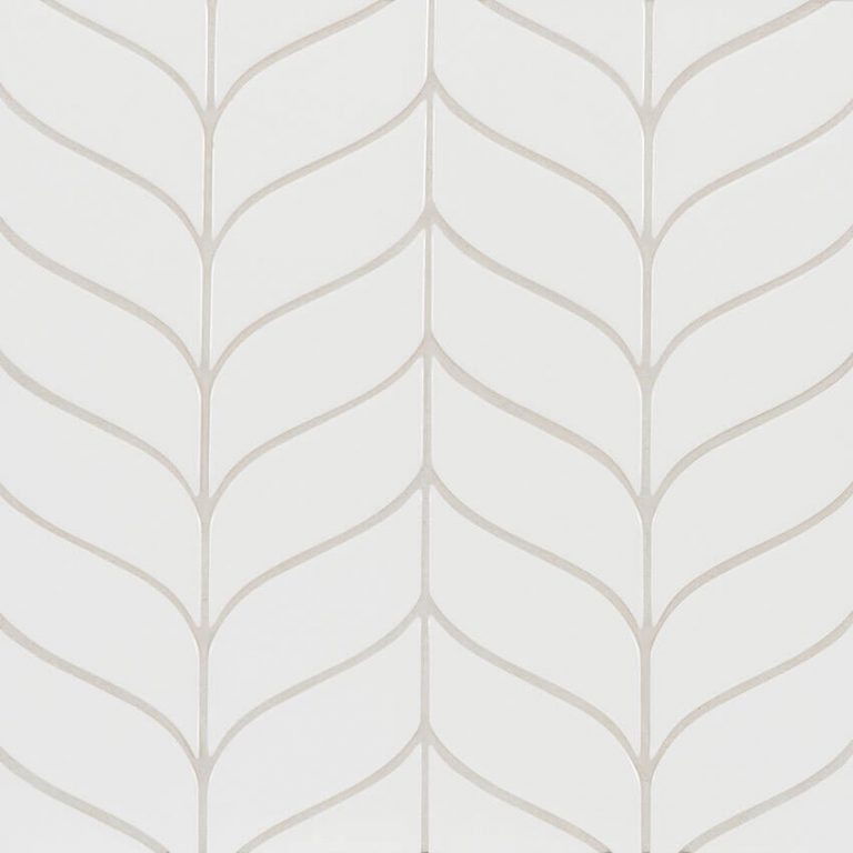 6th Avenue Fog Curved Chevron 7.69" x 8 7/8" Gloss