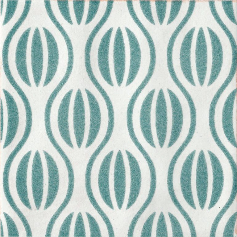 Point Break Mixed Decos Green/Wave Porcelain from Garden State Tile