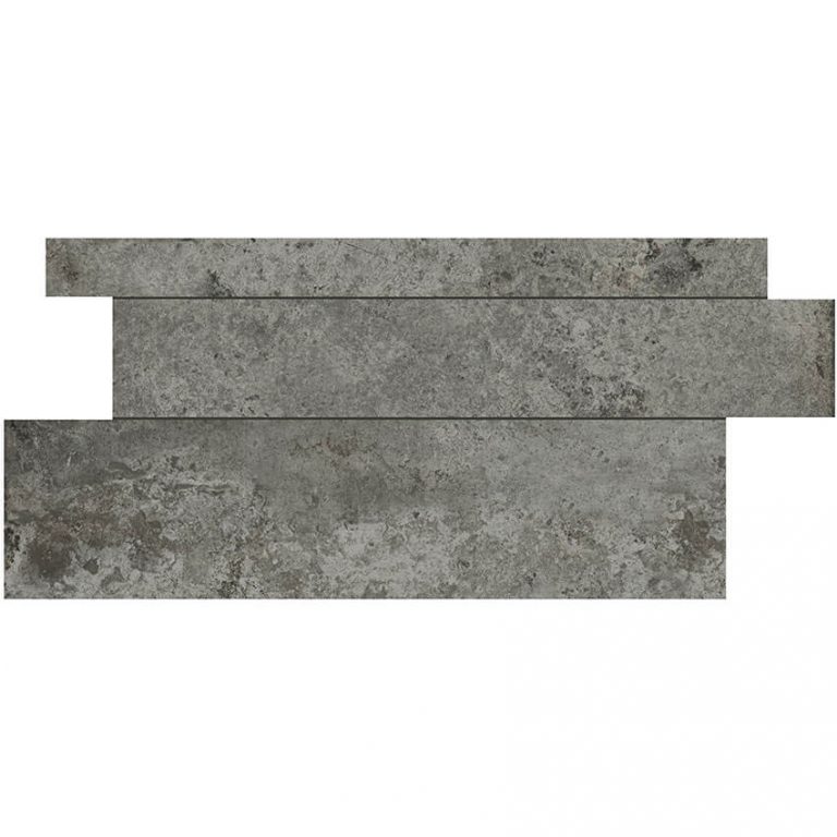 Debitage Plank Mosaic Flint Porcelain Stoneware from Garden State Tile