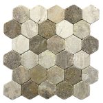 Hexagon Beach Mix 13" x 13" from Garden State Tile