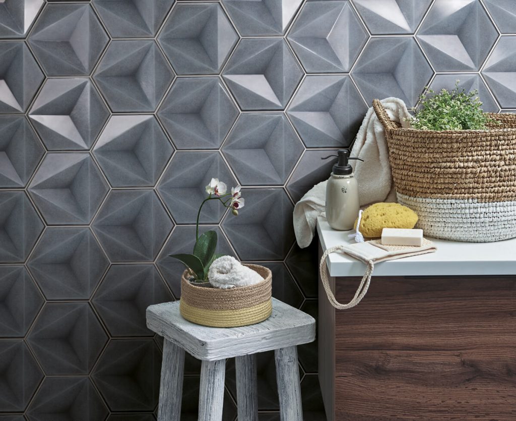 Chroma Perla Hexagon 6" x 7" Ceramic Wall Tile from Garden State Tile