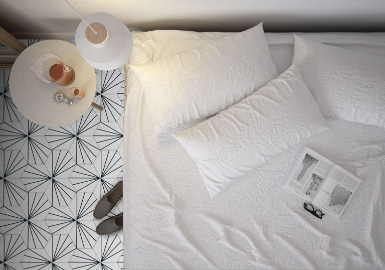 Blue Marine Striped Hexagon 6" x 7" from Garden State Tile