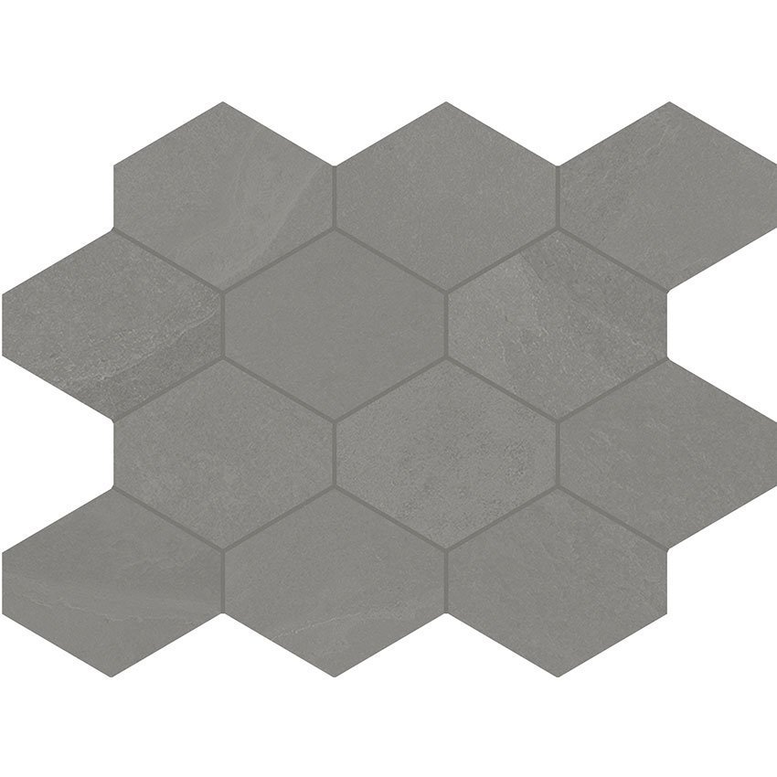 Silk Grey Hex Mosaics - Garden State Tile