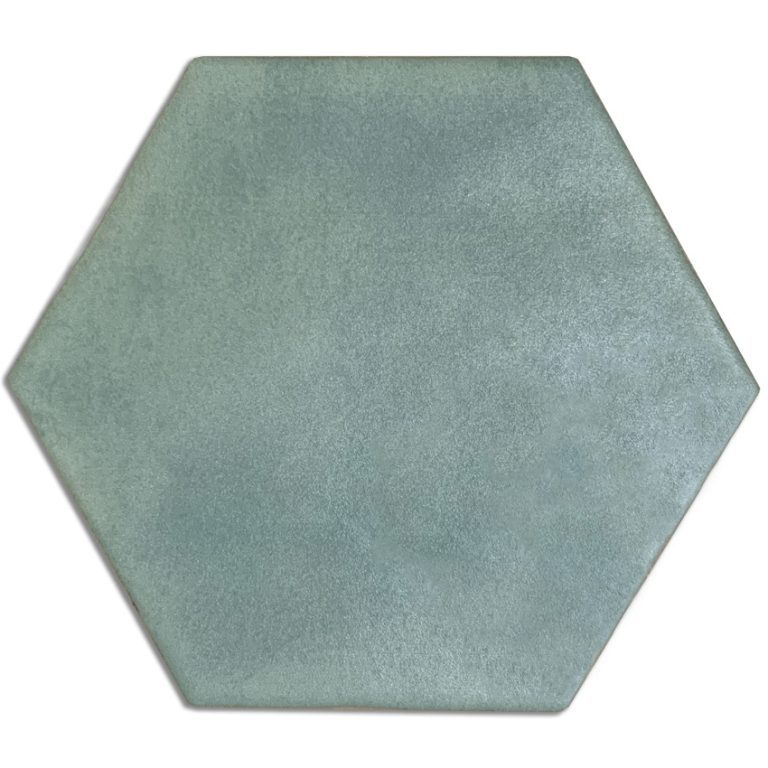 Solid Hex Green Solid Hexagon 6" x 7" from Garden State Tile