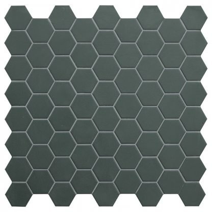 Deep Navy Hex Mosaics 12" x 12" Matte from Garden State Tile