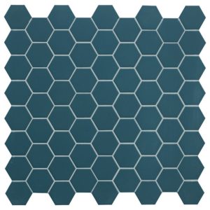 Hexa Deep Navy Hex Mosaics 12" x 12" Matte from Garden State Tile