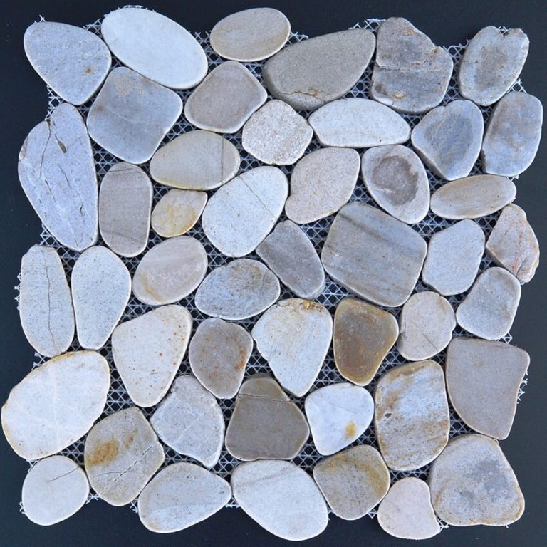 Taiwan Ocean Pearl Pebbles 12" x 12" from Garden State Tile
