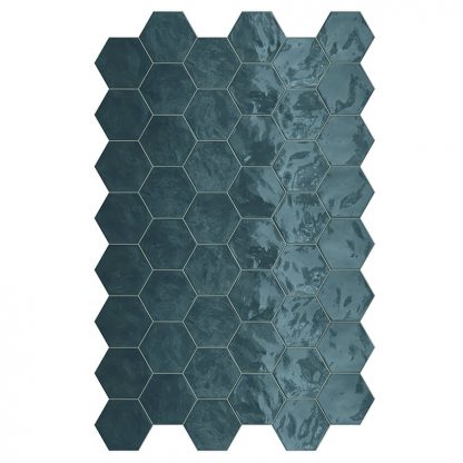 Hexa Green Echo Glossy Ceramic Hex from Garden State Tile