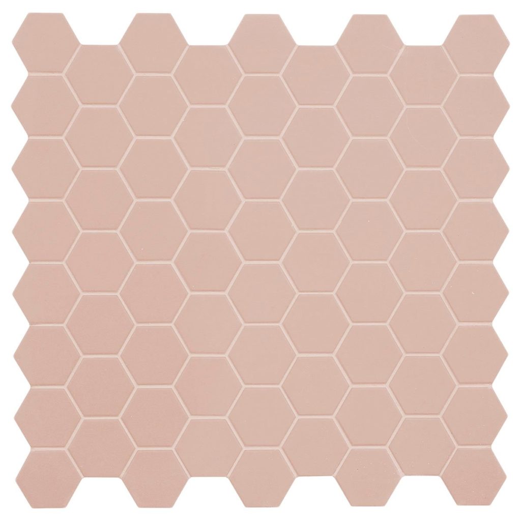 Hexa Deep Navy Hex Mosaics 12" x 12" Fabric Mix from Garden State Tile