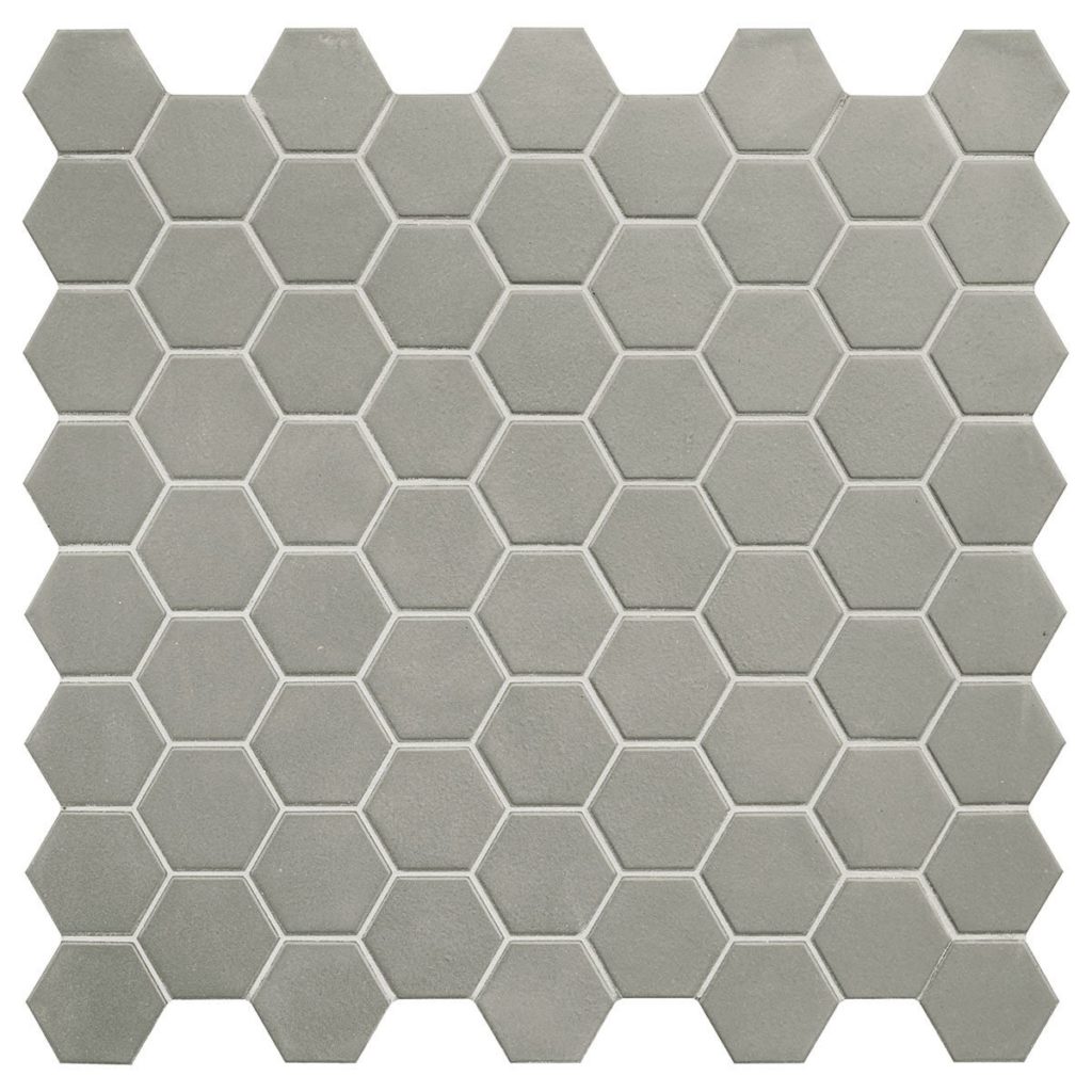 Hexa Cadet Blue Hex Mosaics 12" x 12" Matte from Garden State Tile