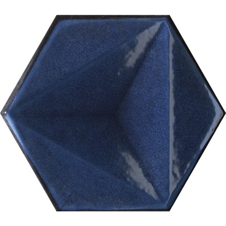 Chroma Blu Hexagon 6" x 7" Ceramic Wall Tile from Garden State Tile