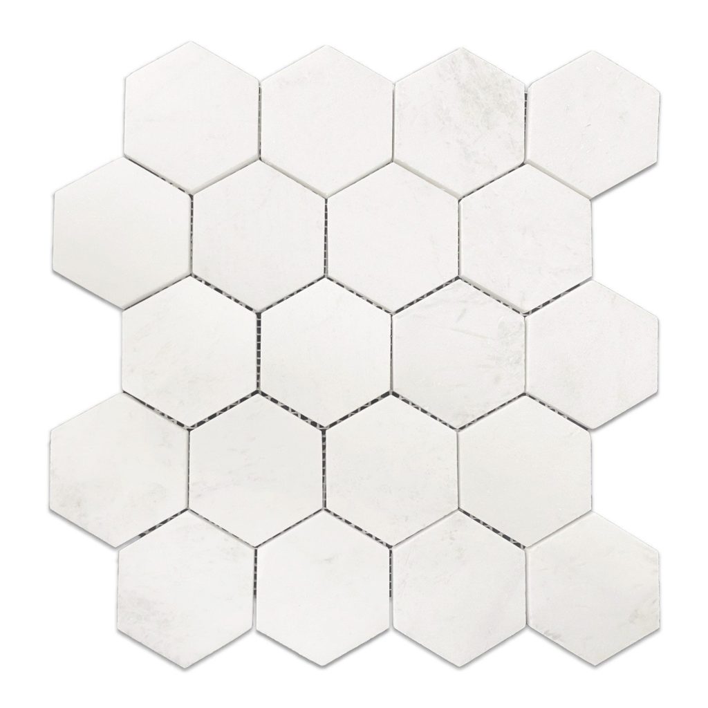 Sweet White Hex Mosaic 2.75" x 2.75" Honed from Garden State Tile