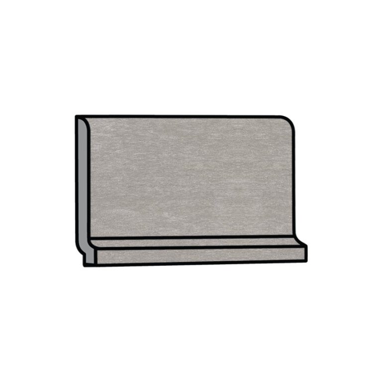 Basalt Light Grey 3" x 12" Bullnose Matte from Garden State Tile