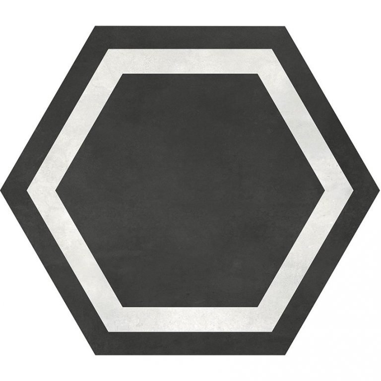 Capsule Graphite 7" x 8" Hexagon Porcelain from Garden State Tile