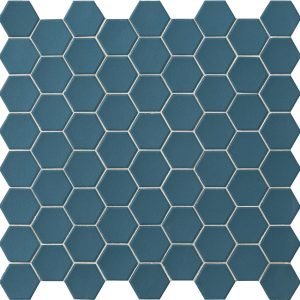 Hexa Deep Navy Hex Mosaics 12" x 12" Matte from Garden State Tile