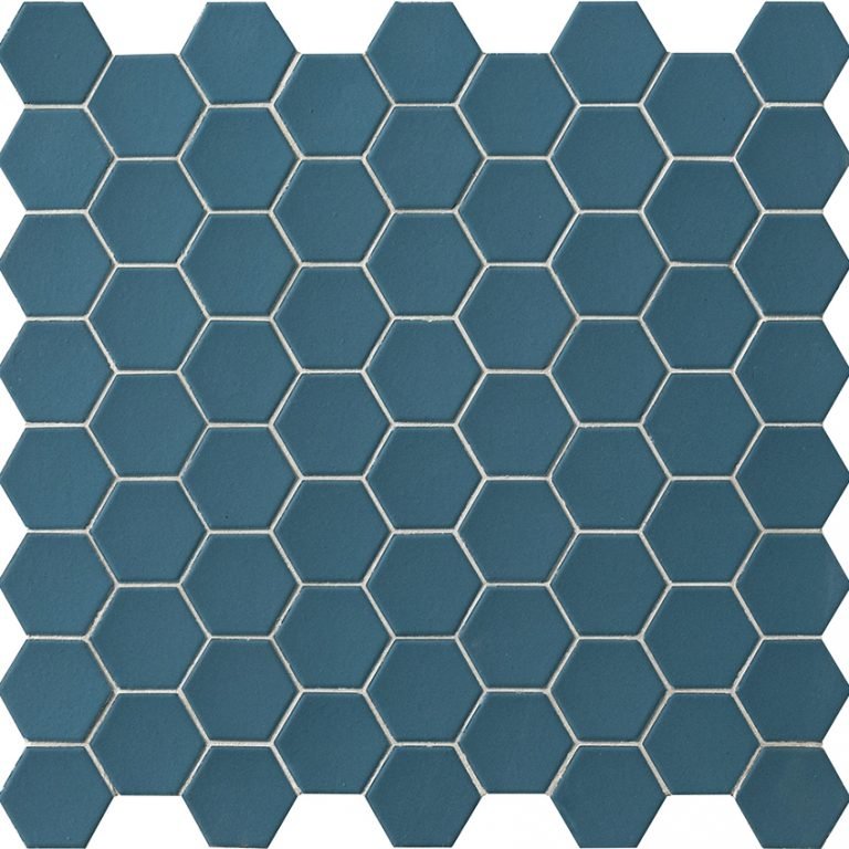 Hexa Deep Navy Hex Mosaics 12" x 12" Matte from Garden State Tile