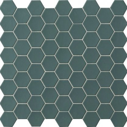 Hexa Deep Navy Hex Mosaics 12" x 12" Matte from Garden State Tile