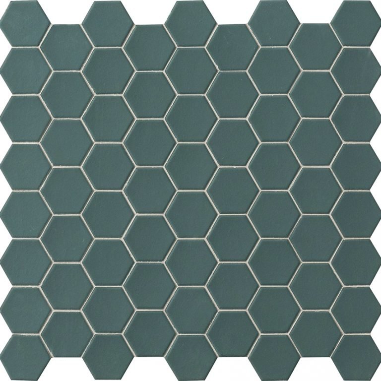 Hexa Aegean Blue Hex Mosaics 12" x 12" Matte from Garden State Tile
