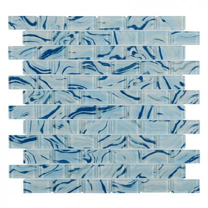 Hilo High Tide Sky Blue 1" x 2" Mosaic from Garden State Tile