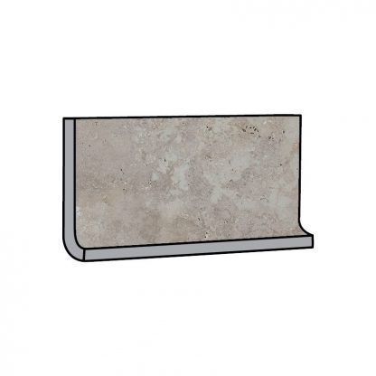 Stone Fiction Travertine Silver 6" x 12" Cove Base by Crossville Inc.