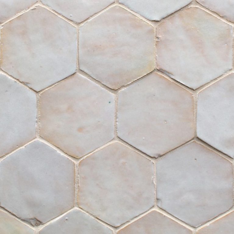 Desert White 4" Nouveau Hex from Garden State Tile