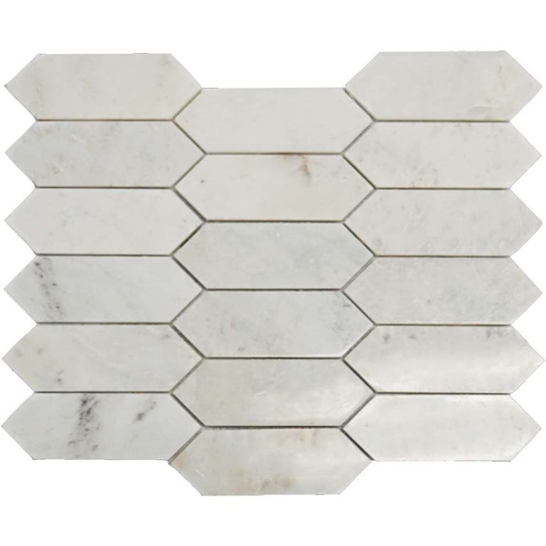 Sweet White Picket Mosaic by Garden State Tile