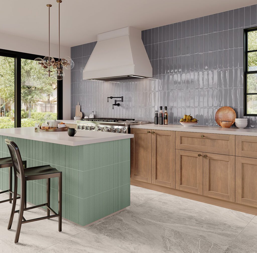 Marin 3" x 10" Ligne Matte tile by Garden State Tile